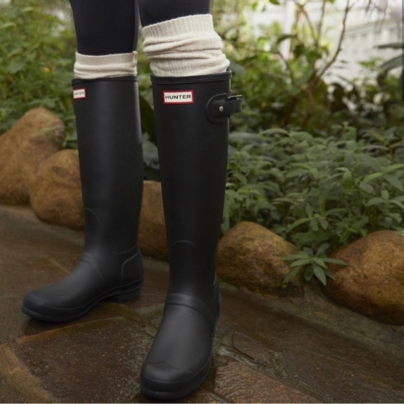 Hunter | Shoes | Hunter Original Tall Matte Black Rain Boots Size 9 ...